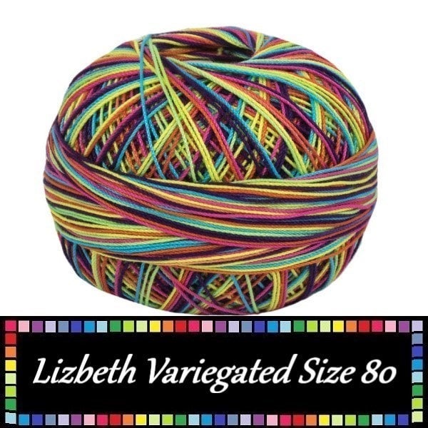 Lizbeth Variegated Thread Size 80 - Tatting, Lace Making, Crochet ...